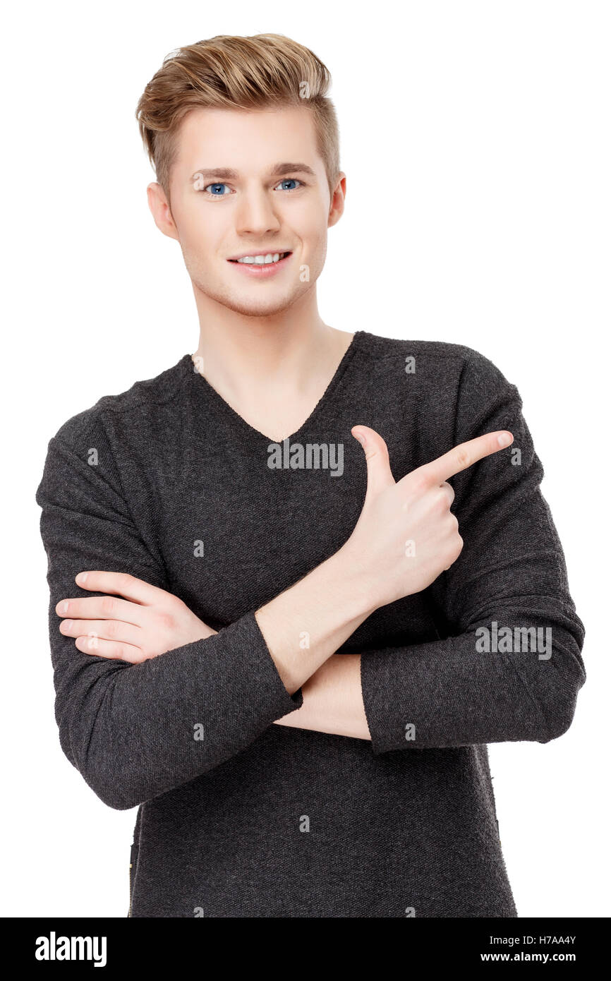 Portrait of young caucasian man Stock Photo - Alamy