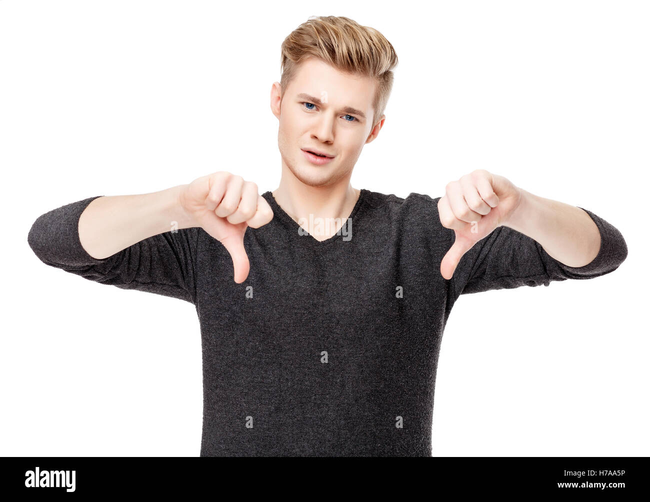 Portrait of young caucasian man Stock Photo - Alamy