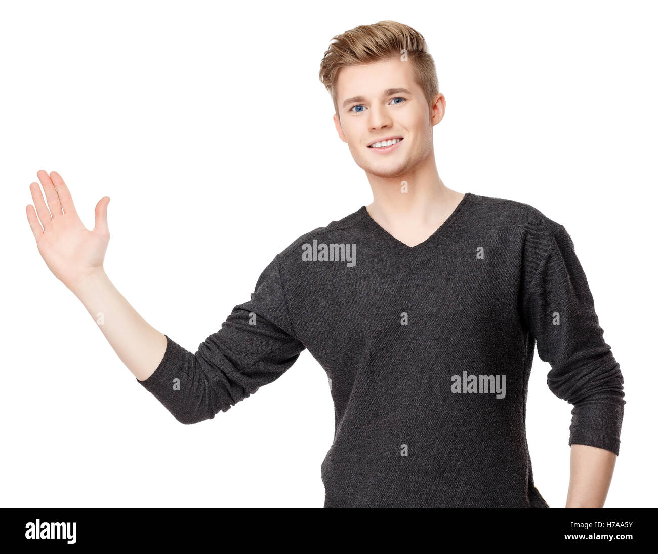 Portrait of young caucasian man Stock Photo - Alamy