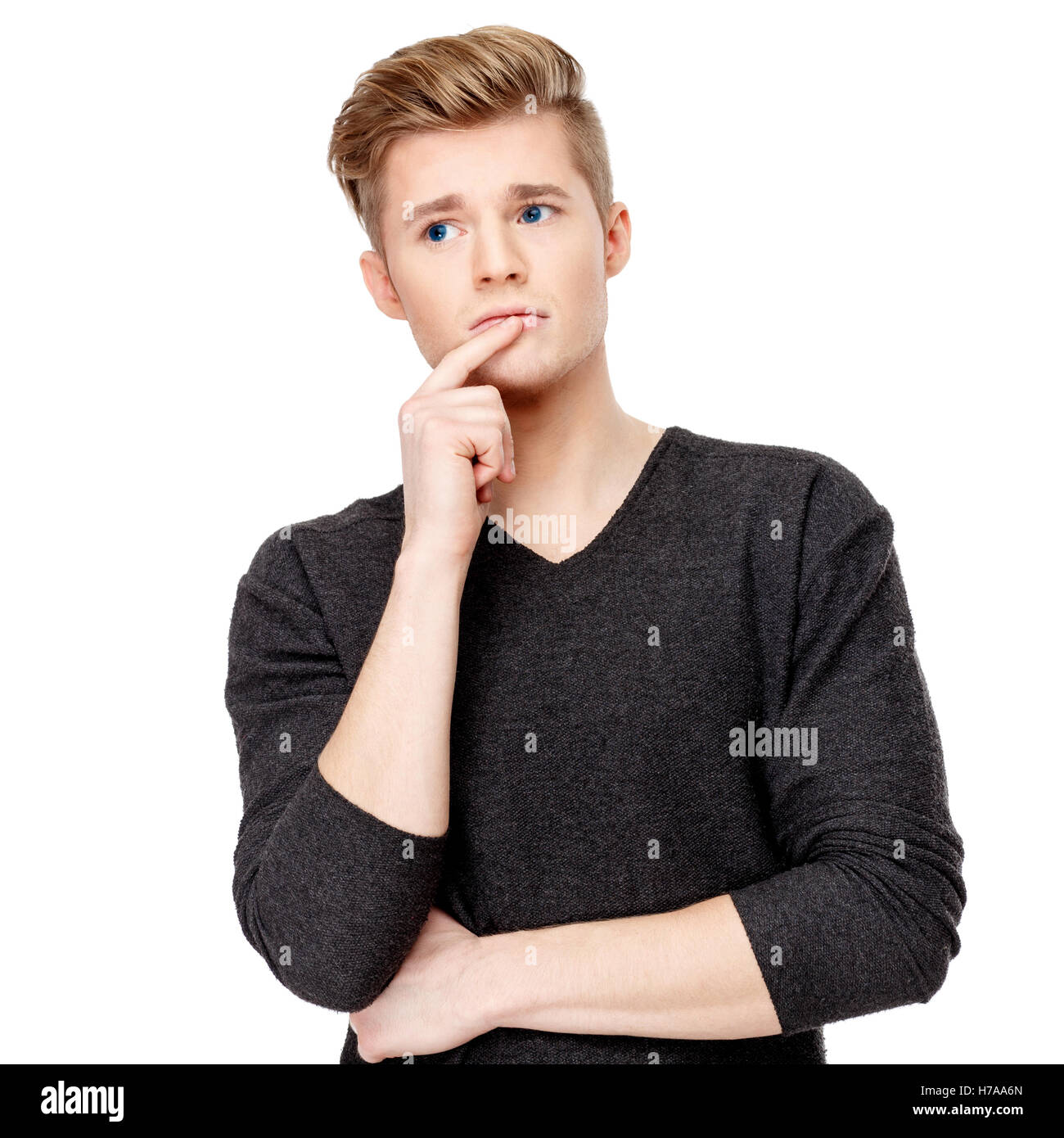 Portrait of young caucasian man Stock Photo - Alamy