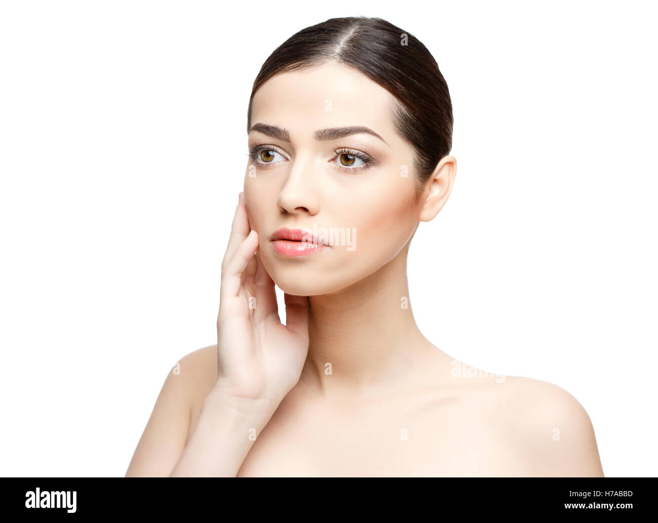 Beautiful Woman with Clean Fresh Skin Stock Photo - Alamy