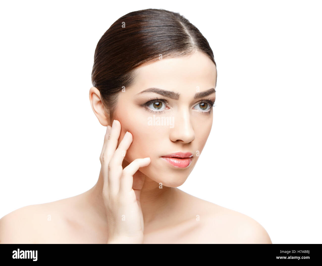 Beautiful Woman with Clean Fresh Skin Stock Photo - Alamy