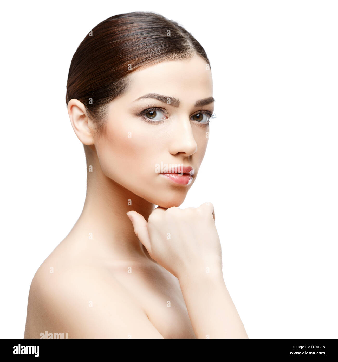 Beautiful Woman with Clean Fresh Skin Stock Photo - Alamy