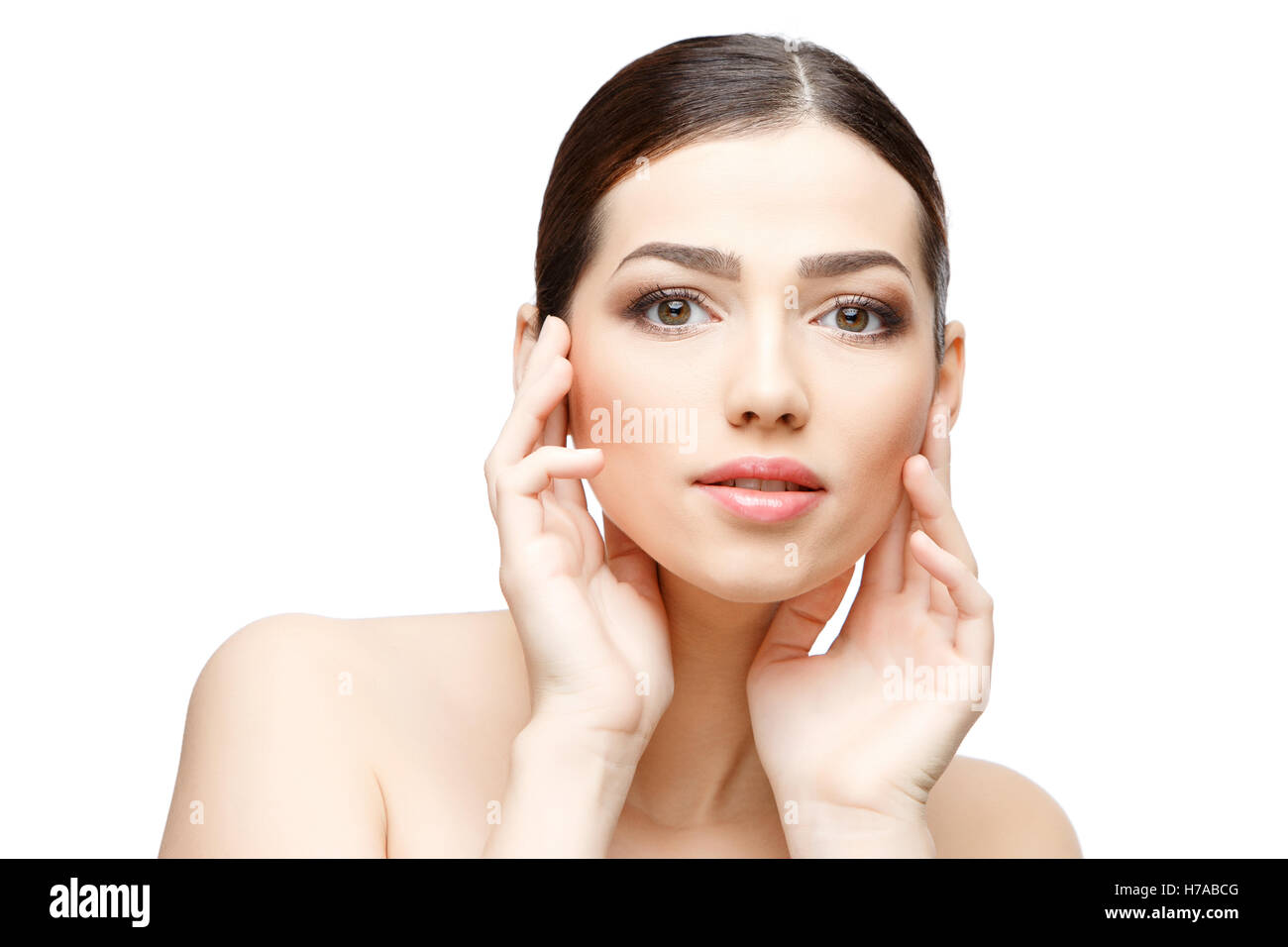 Beautiful Woman with Clean Fresh Skin Stock Photo - Alamy