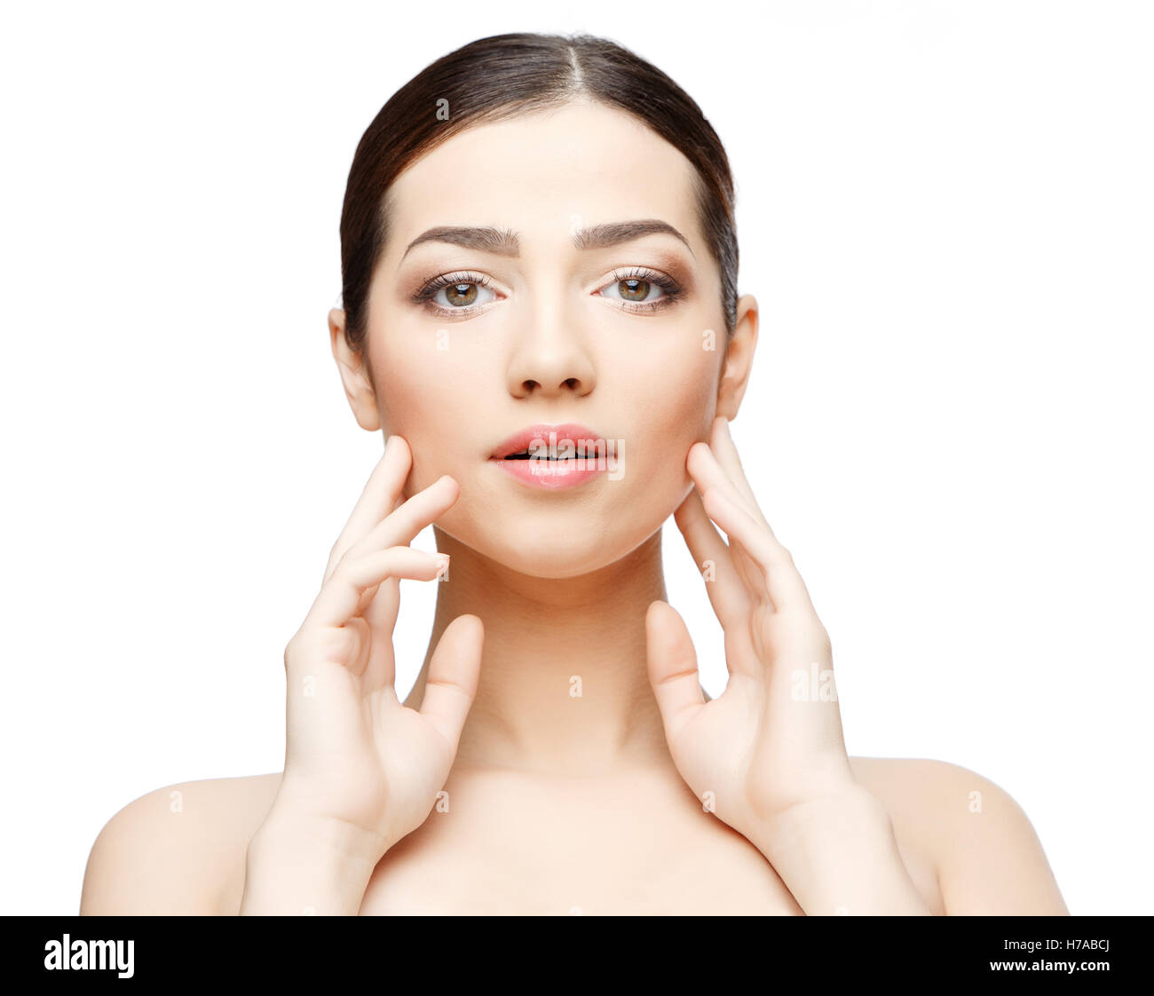 Beautiful Woman with Clean Fresh Skin Stock Photo - Alamy