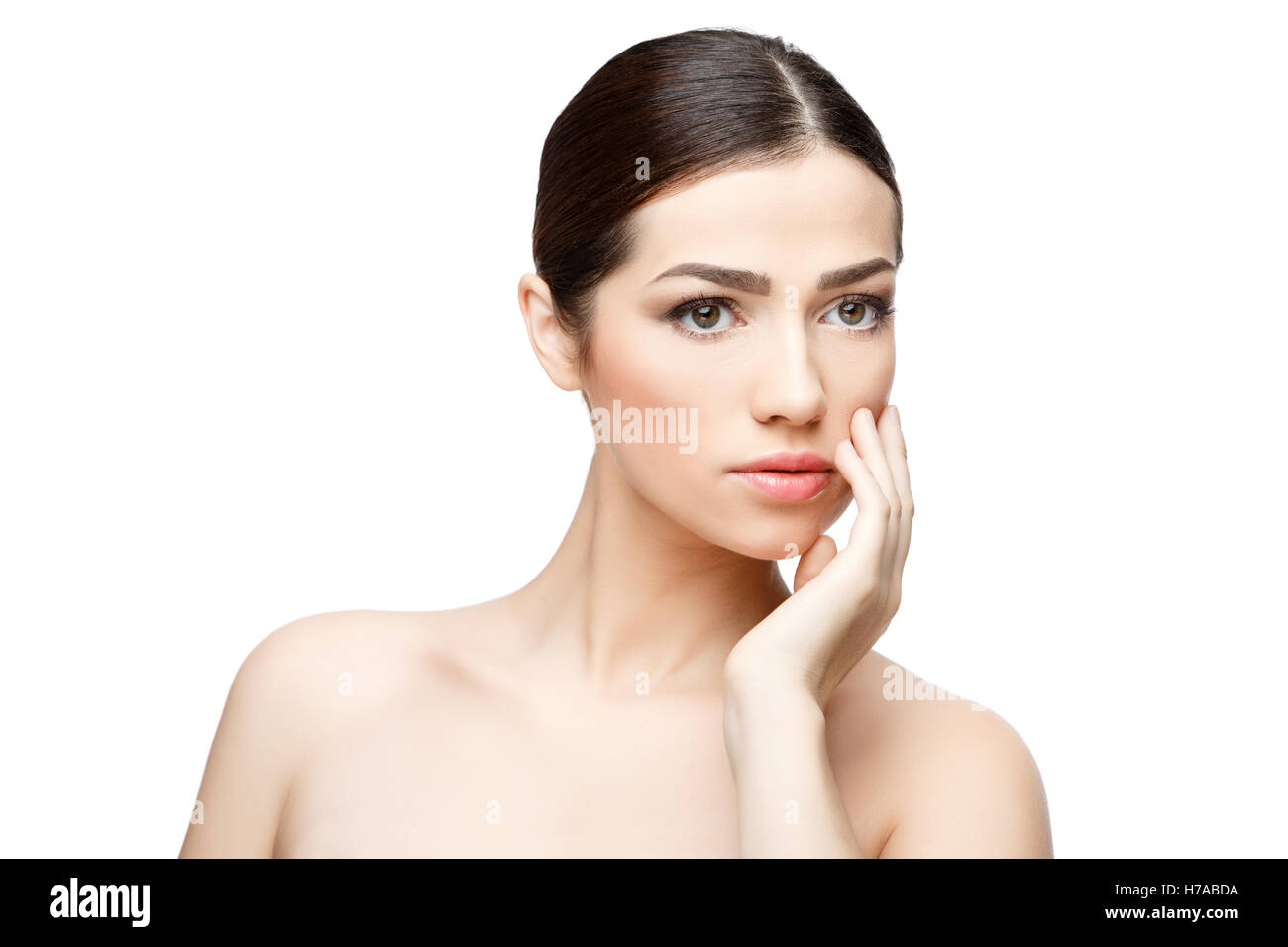 Beautiful Woman with Clean Fresh Skin Stock Photo - Alamy