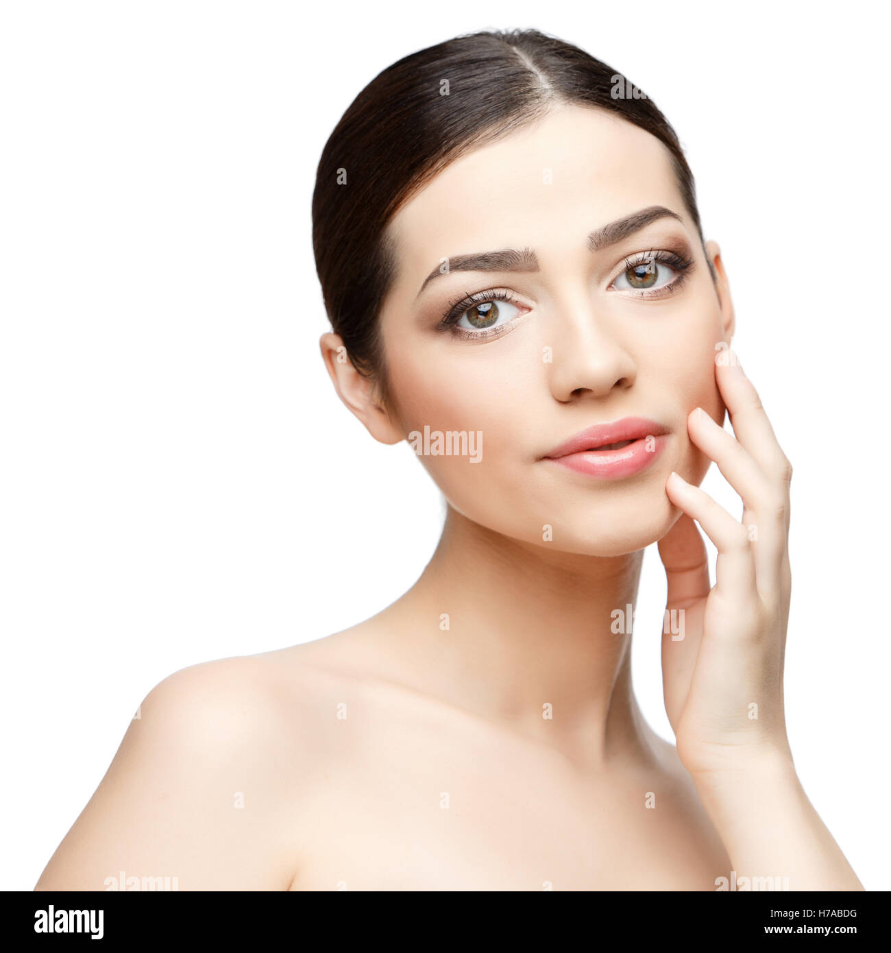 Beautiful Woman with Clean Fresh Skin Stock Photo - Alamy