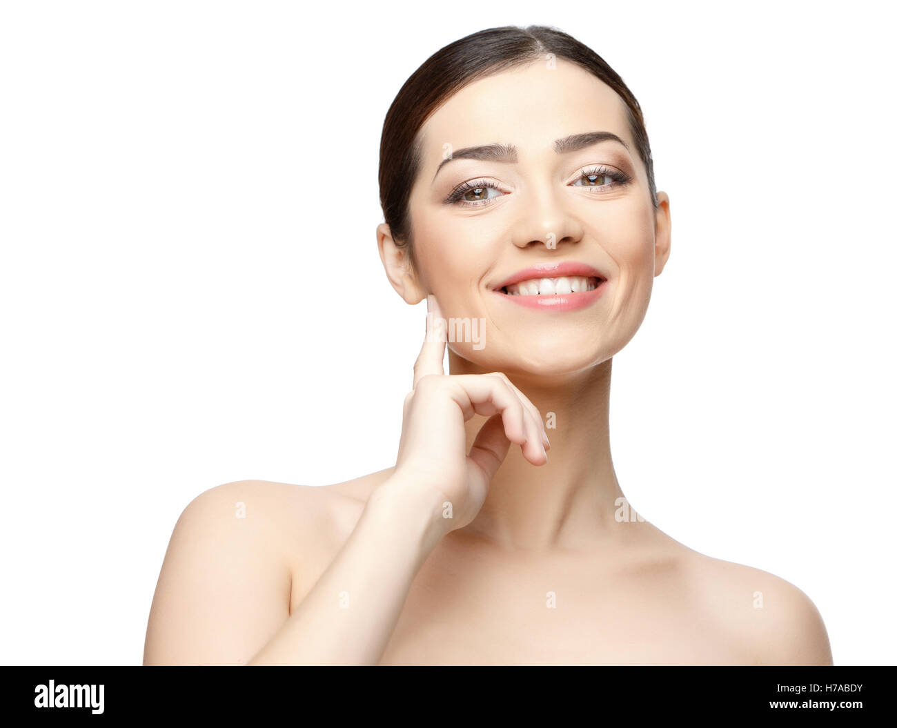 Beautiful Woman with Clean Fresh Skin Stock Photo - Alamy
