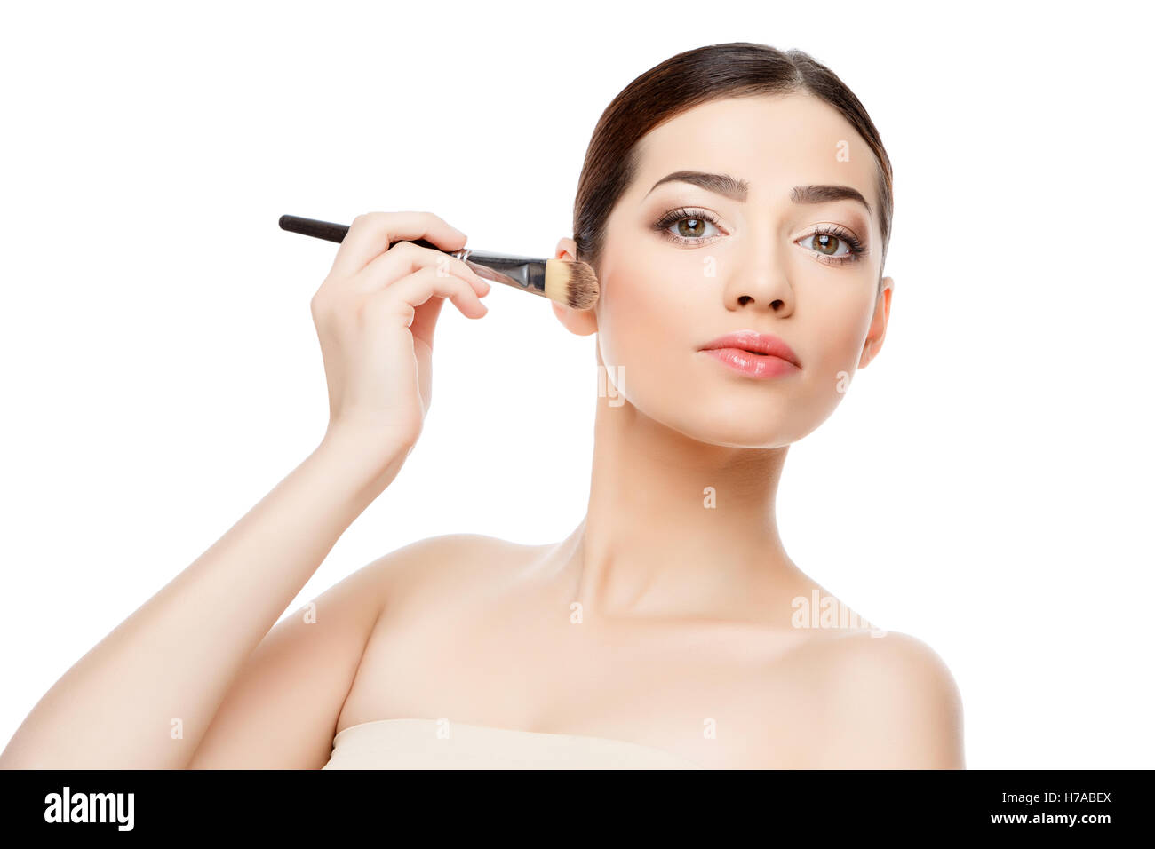 Beautiful Woman with Clean Fresh Skin Stock Photo - Alamy