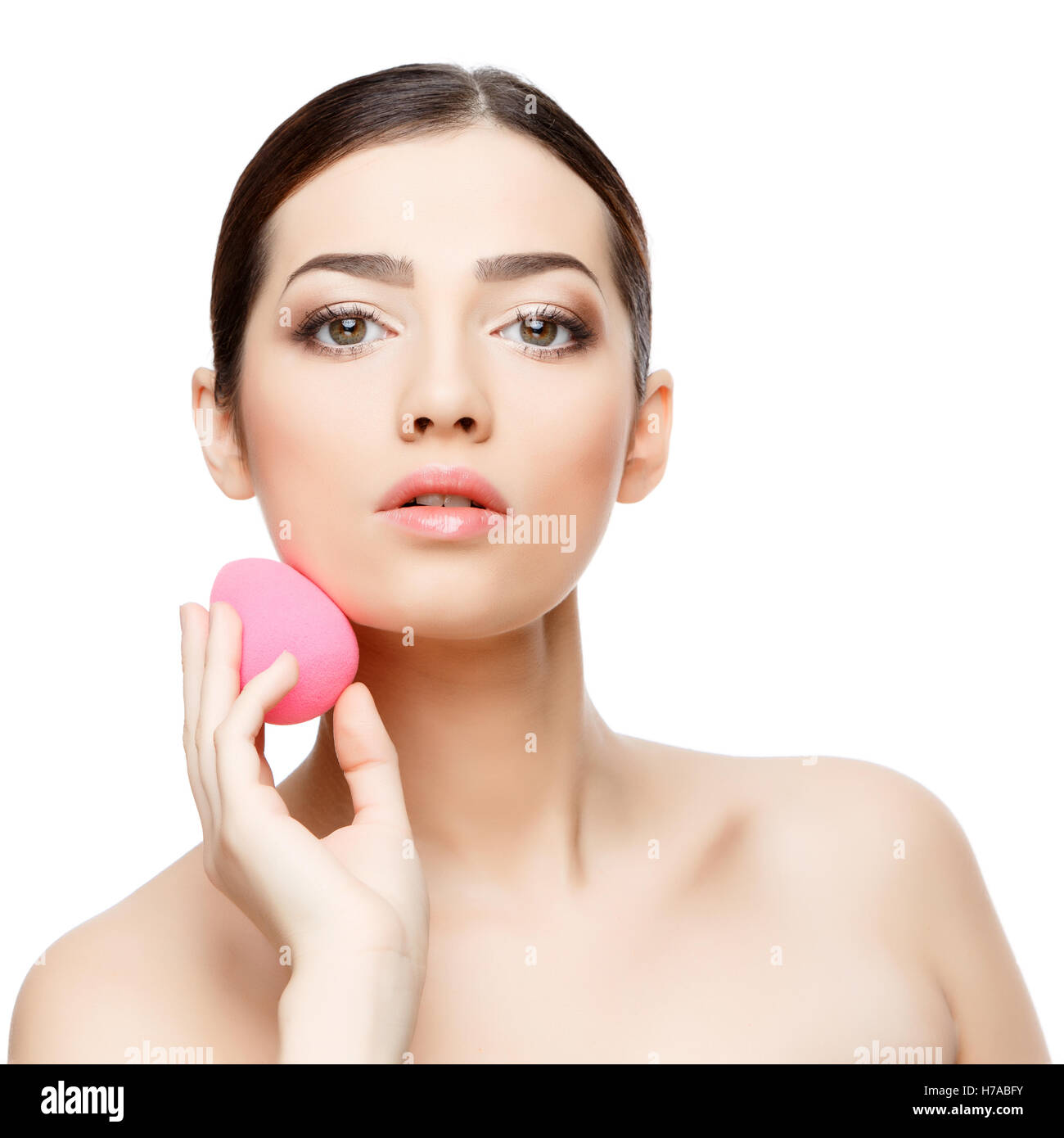 Beautiful Woman with Clean Fresh Skin Stock Photo - Alamy