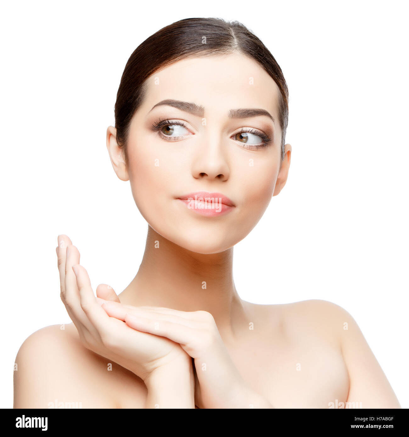 Beautiful Woman with Clean Fresh Skin Stock Photo - Alamy
