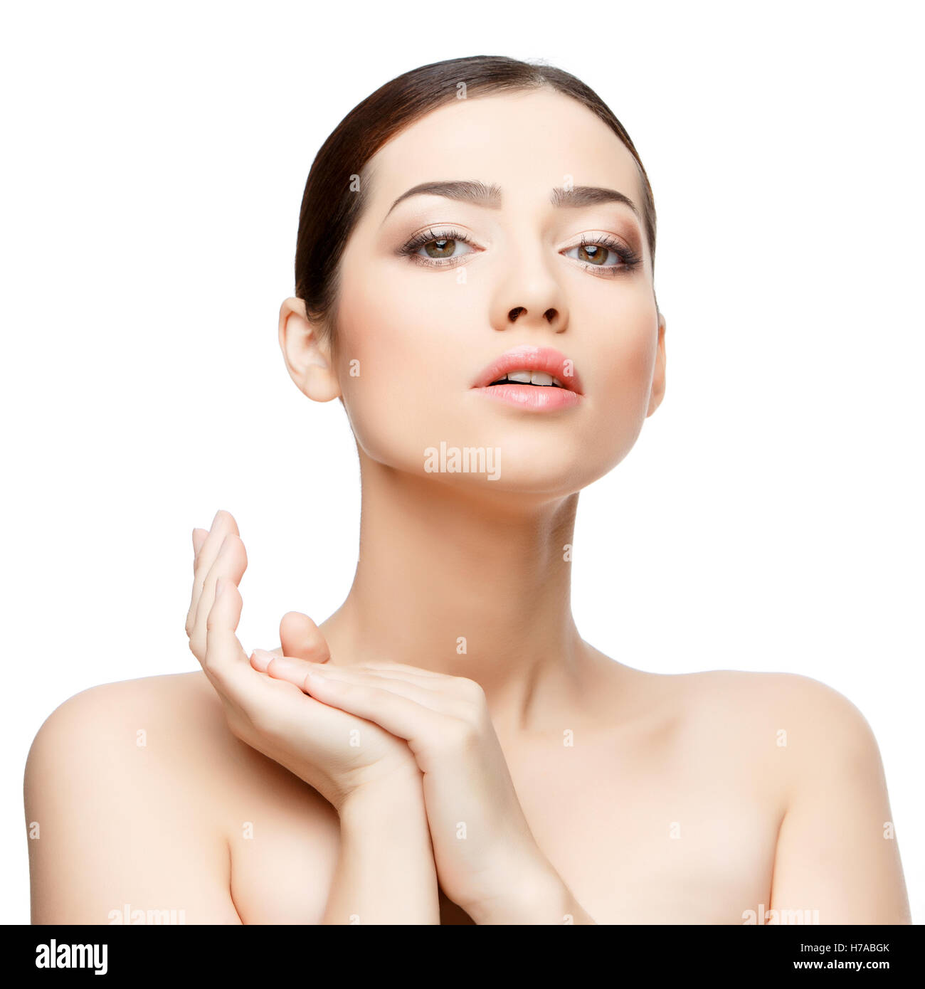 Beautiful Woman with Clean Fresh Skin Stock Photo - Alamy