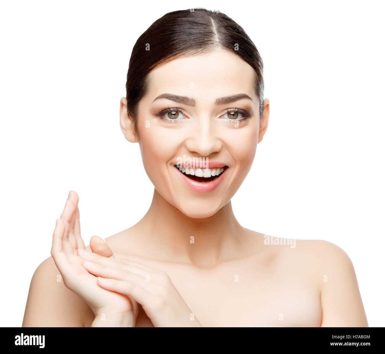 Beautiful Woman with Clean Fresh Skin Stock Photo - Alamy