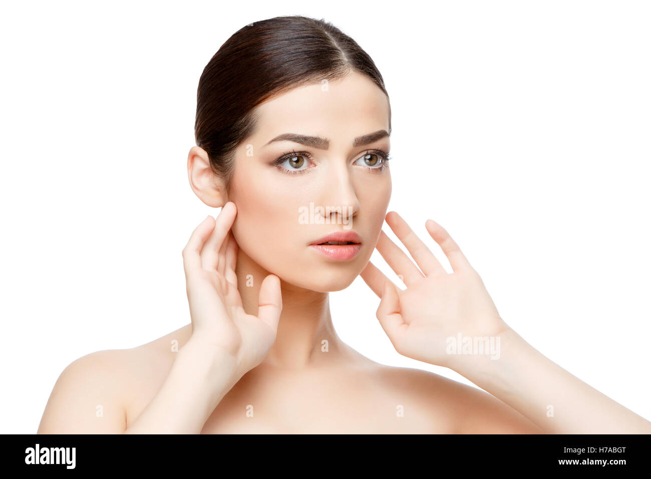 Beautiful Woman with Clean Fresh Skin Stock Photo - Alamy