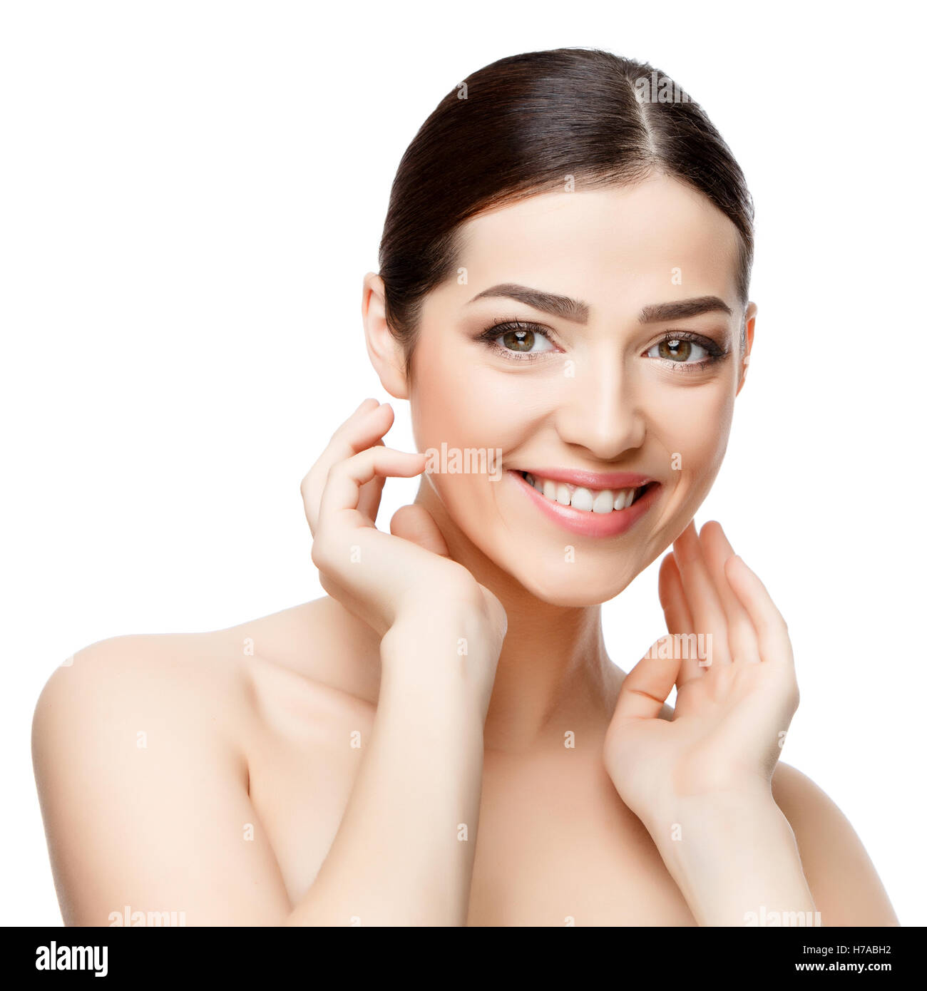 Beautiful Woman with Clean Fresh Skin Stock Photo - Alamy