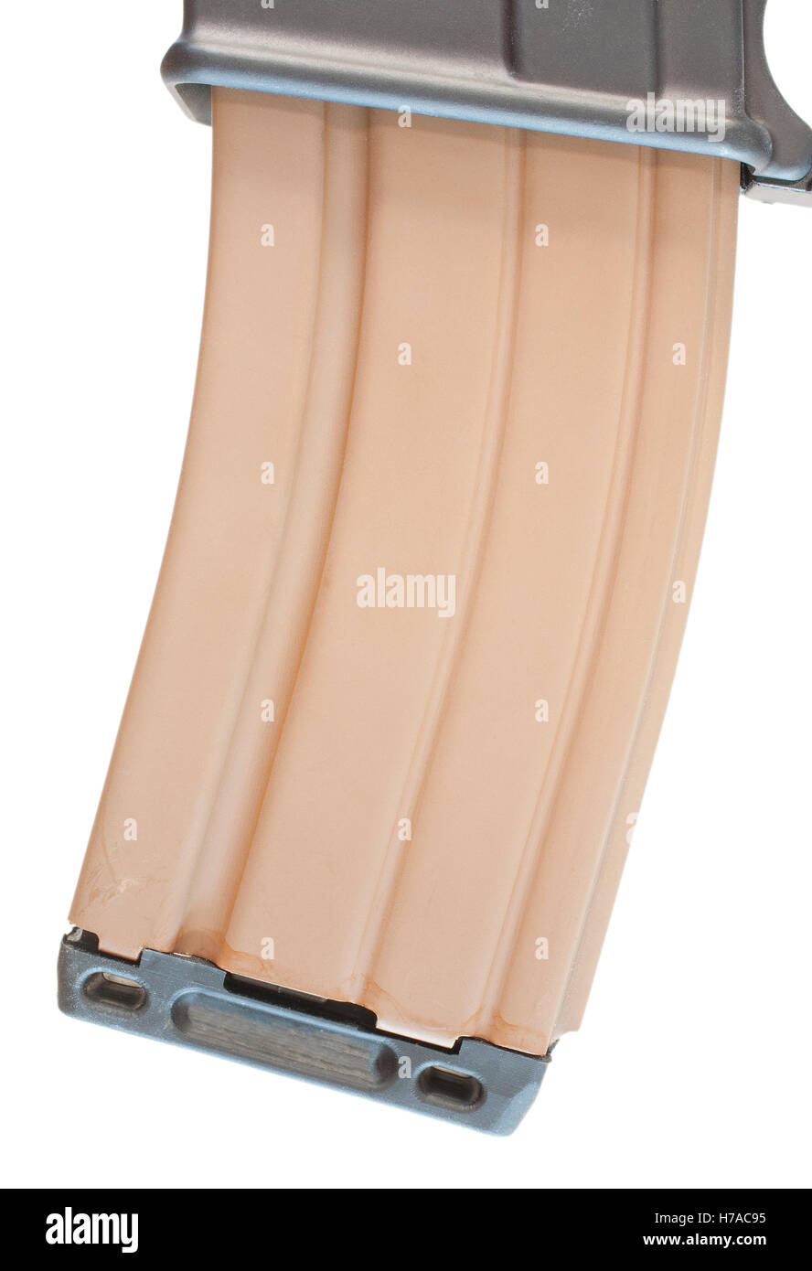 Tan magazine for a modern sporting rifle that holds thirty rounds Stock ...