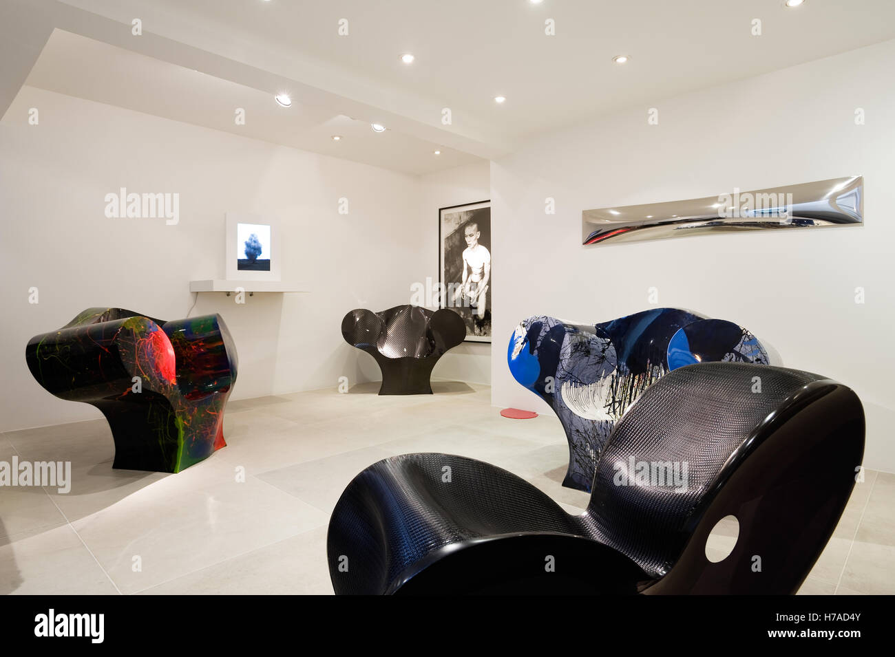 Modern seating in the Carpenters Workshop Gallery exhibition space in ...