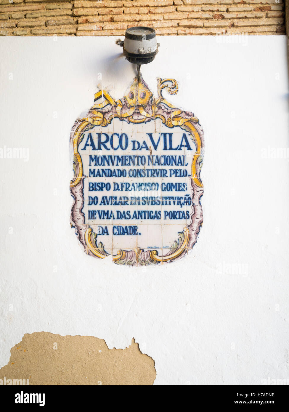 Portugal Algarve 4th c BC ancient old city port Faro wall sign tiles ...