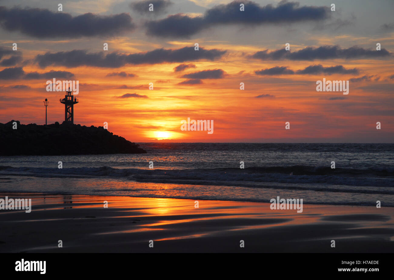 North Africa, Morocco, Maroc, Rabat, Temara, Sunset Stock Photo - Alamy