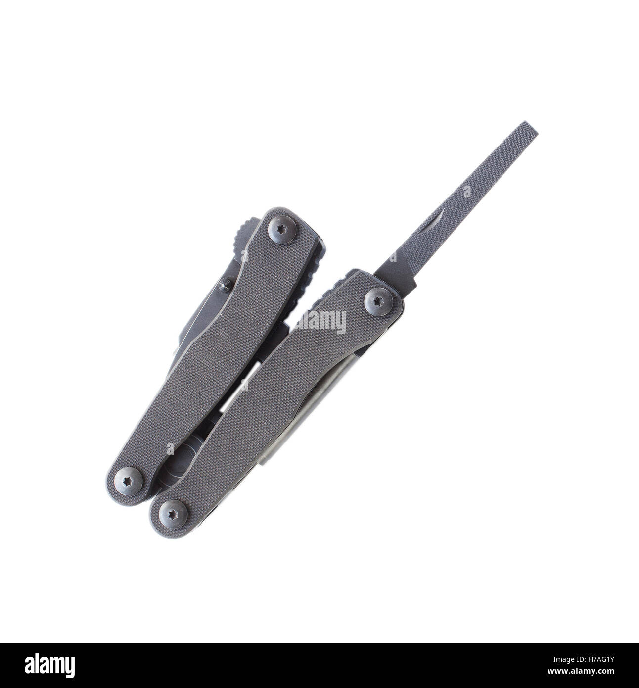 File blade out on a tool with multiple uses isolated on white Stock ...