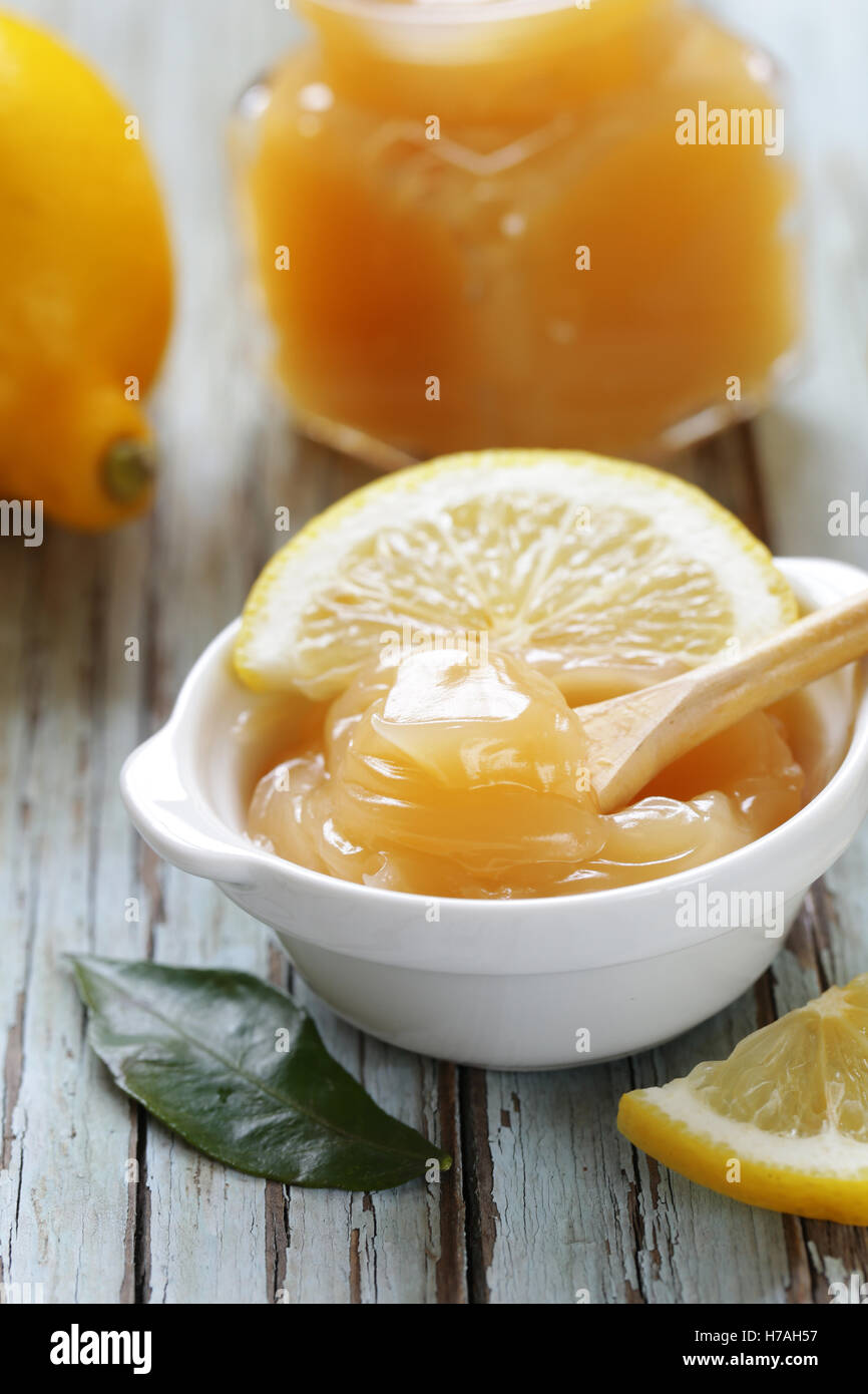 lemon curd cream made from natural organic lemons Stock Photo - Alamy