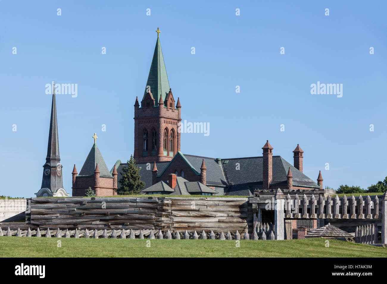 Rome, New York State, USA, featuring Fort Stanwix in the foreground ...