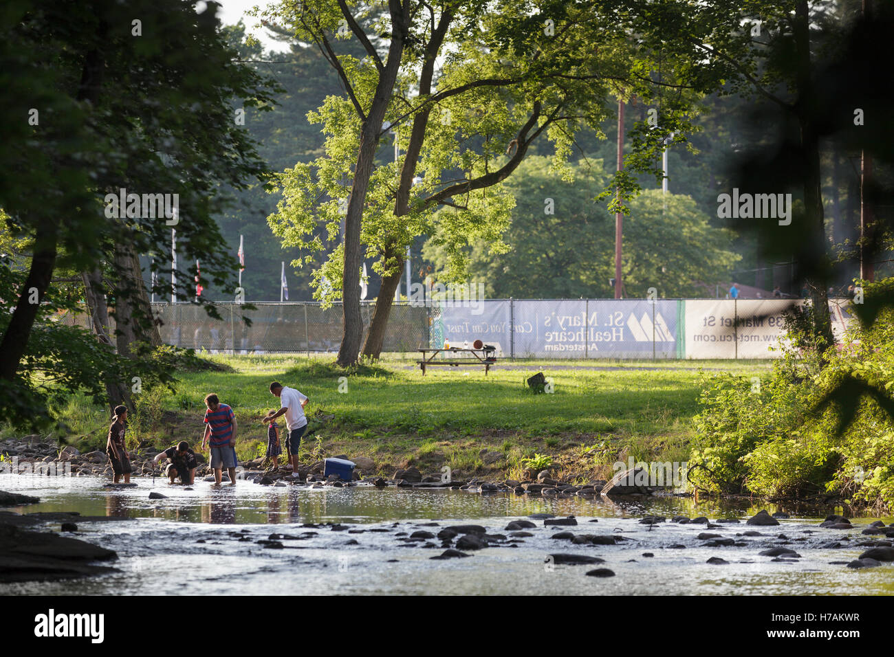 Families crayfish in Amsterdam, Montgomery County, New York State, USA ...