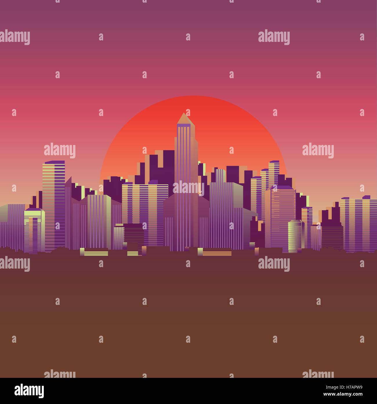 Simple Cityscape Art