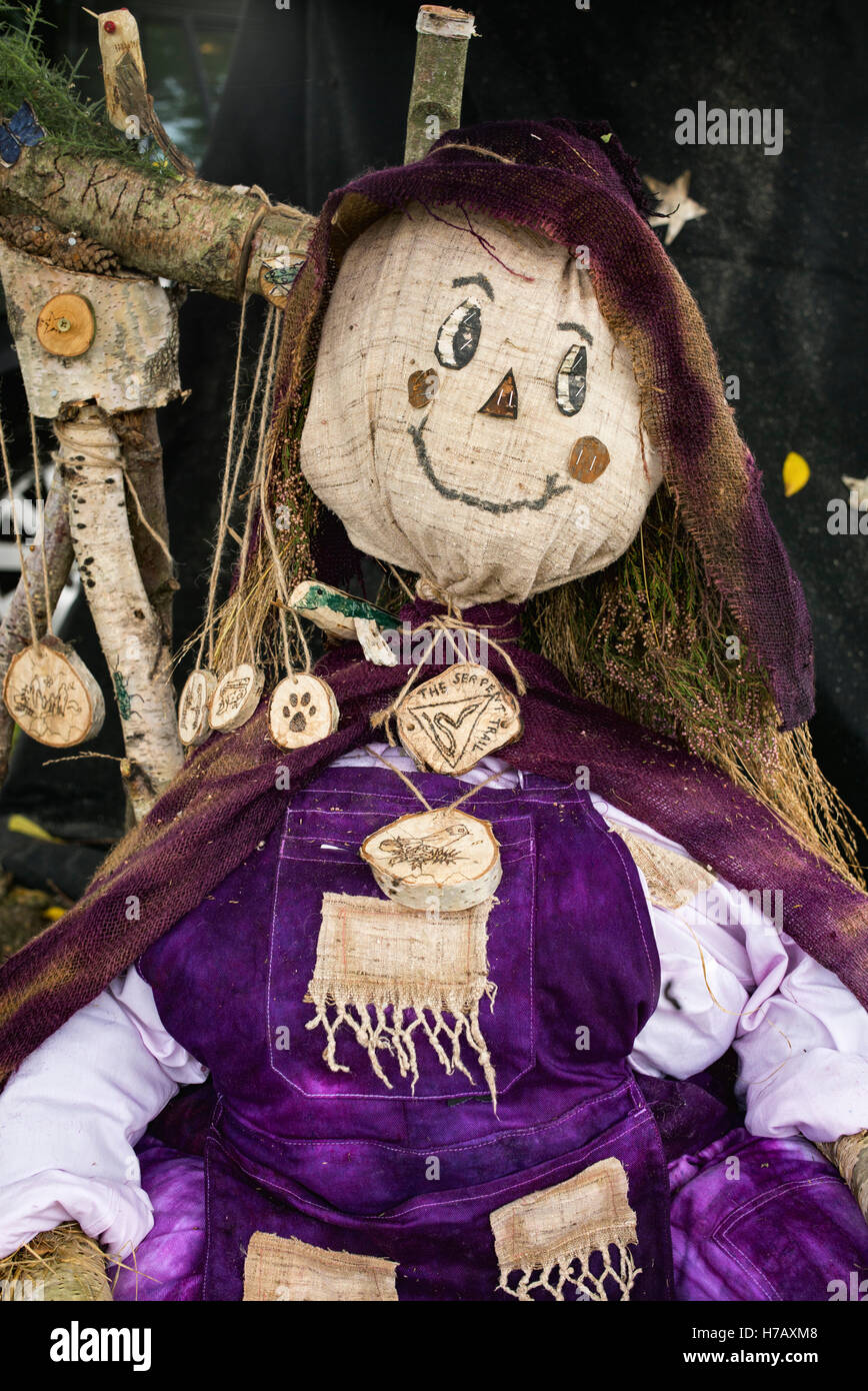 Scarecrow witch at Weald and Downland open air museum, autumn ...