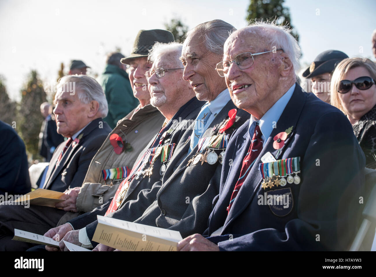 Original members of The Guinea Pig Club (GPC) at unveiling of ...