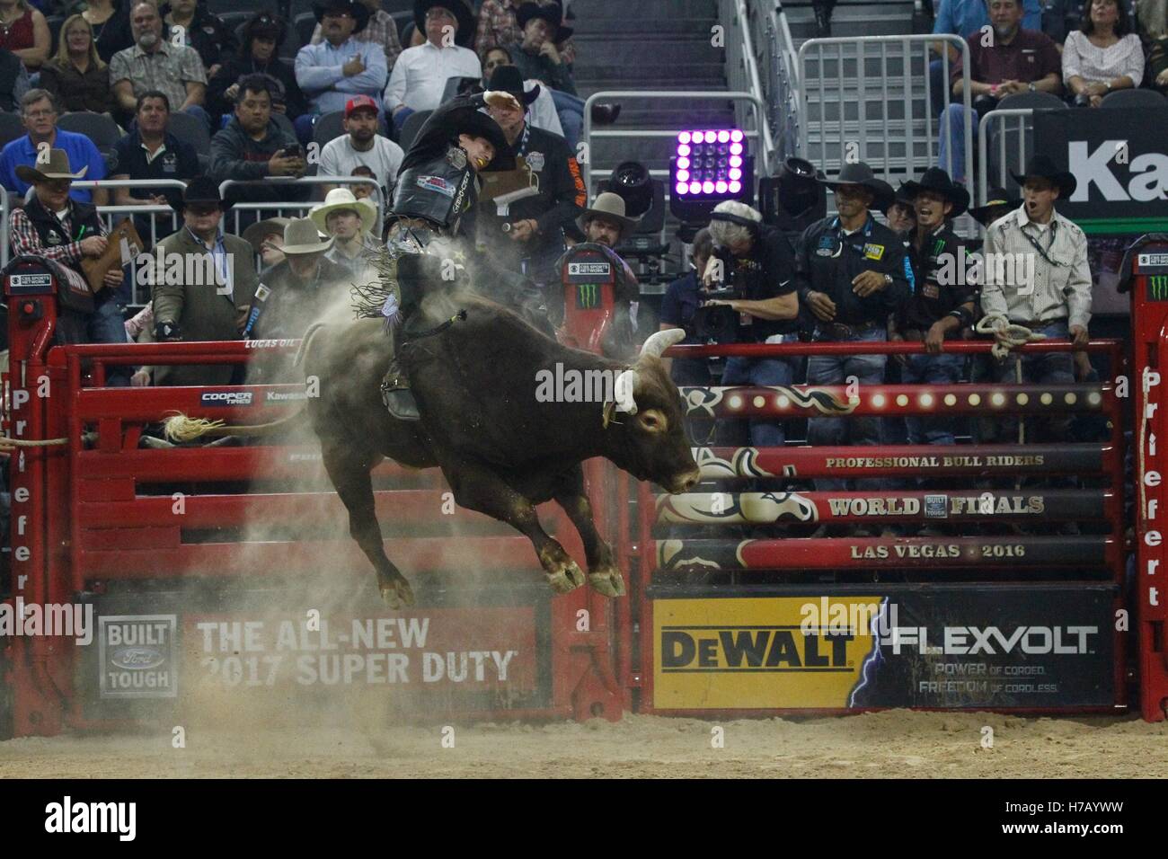 Las Vegas, NV, USA. 2nd Nov, 2016. Aaron Roy riding Locked and Loaded ...
