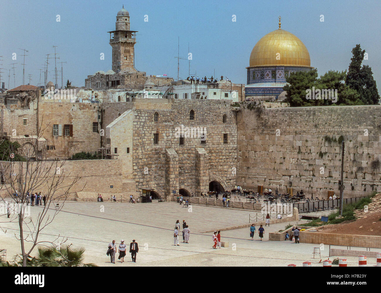 April 4, 1988 - Jerusalem, Israel - The plaza and holy ancient Western ...