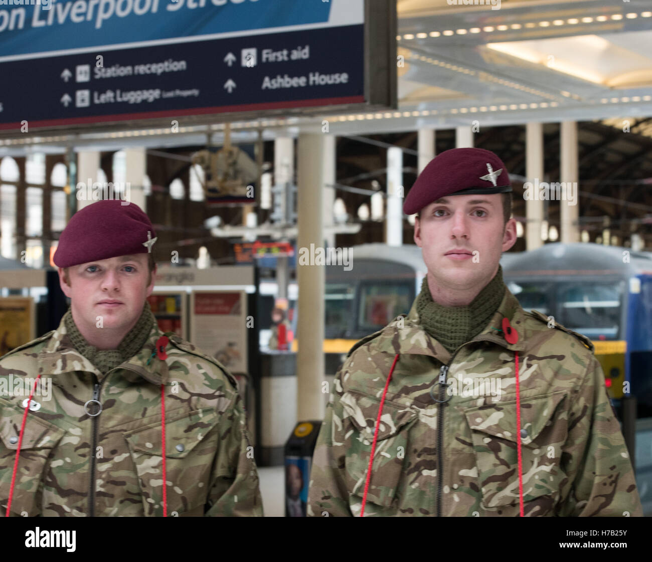 London 3rd November 2016, London Poppy Appeal launch Parachute Regiment ...