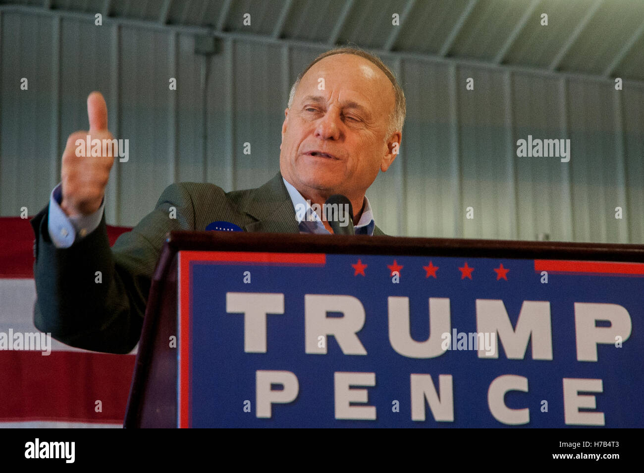 Prole Iowa, USA, 3rd November, 2016 Congressman Steve King (R-IA ...