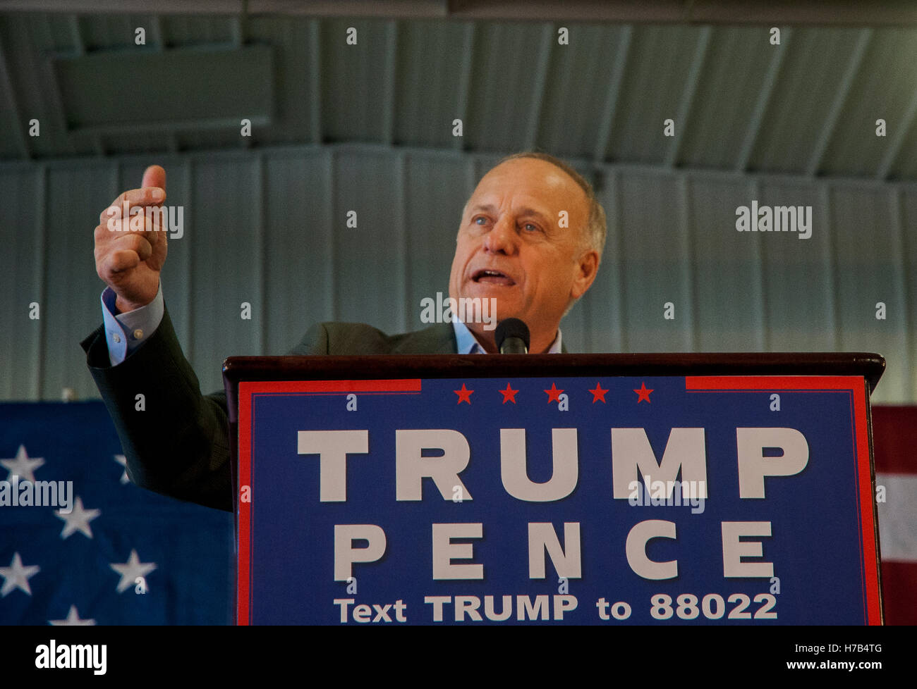 Prole Iowa, USA, 3rd November, 2016 Congressman Steve King (R-IA ...