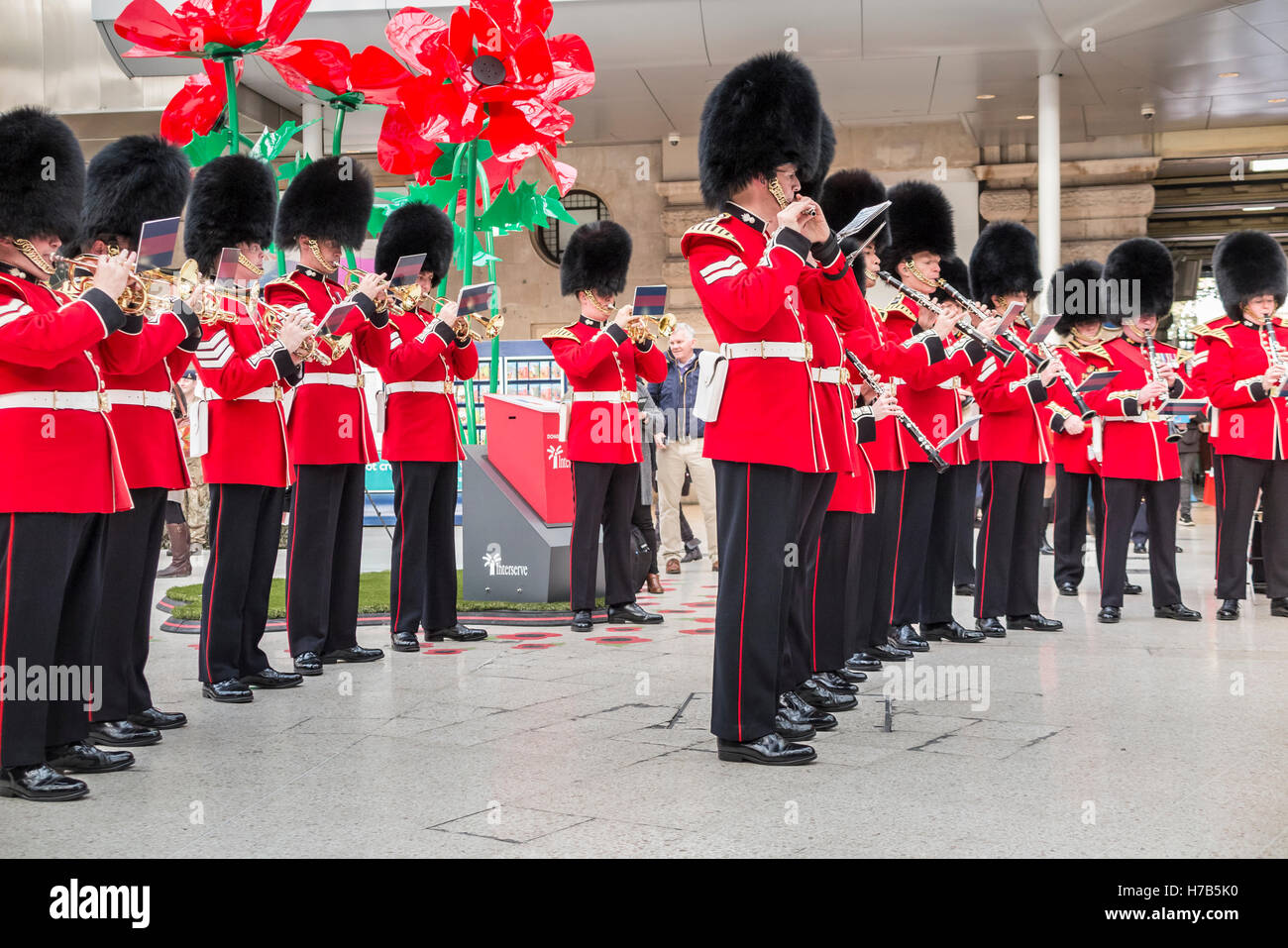 Waterloo Station, London, UK. 3rd November, 2016. The band of the ...