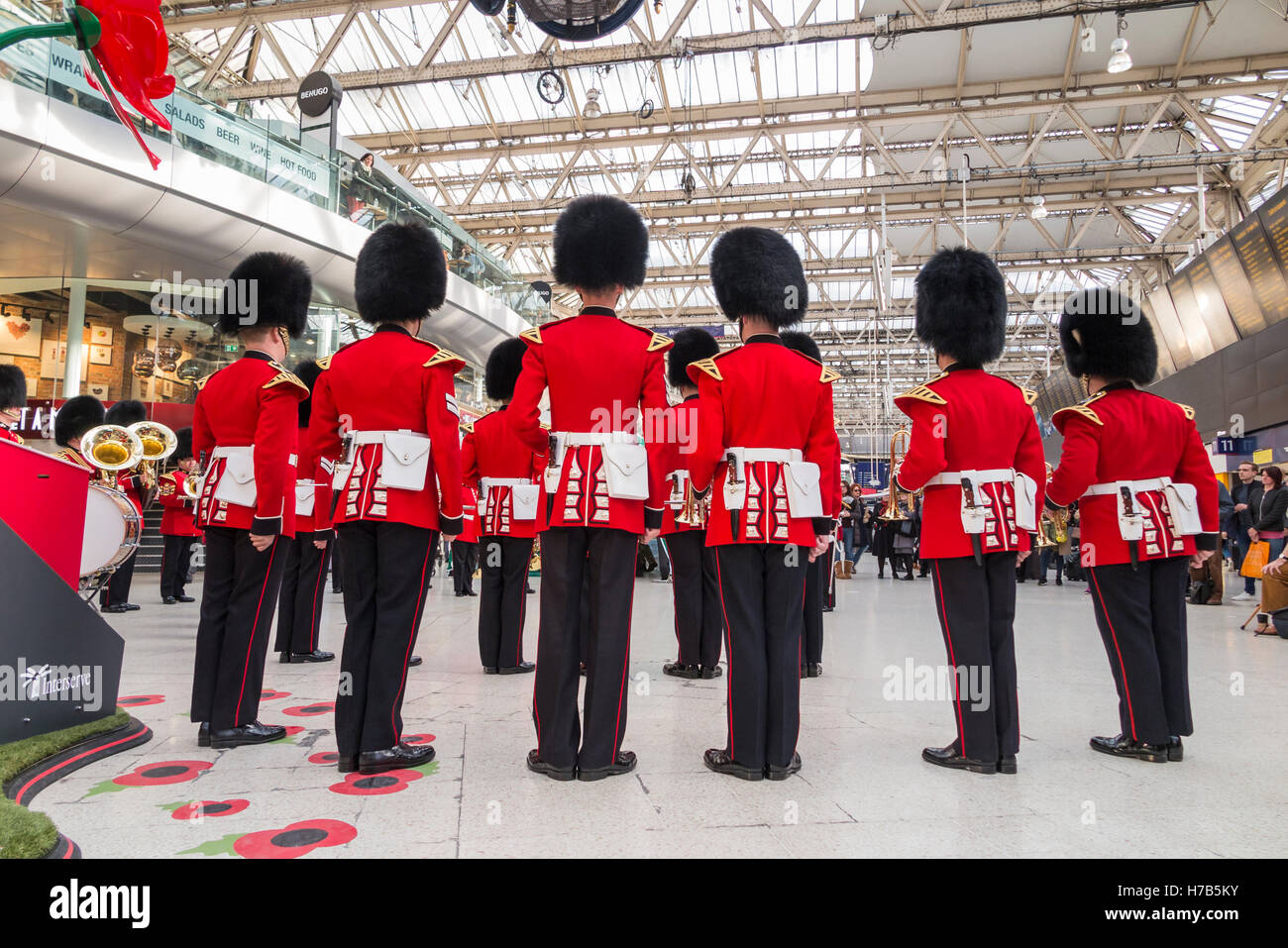 Waterloo Station, London, UK. 3rd November, 2016. The band of the ...