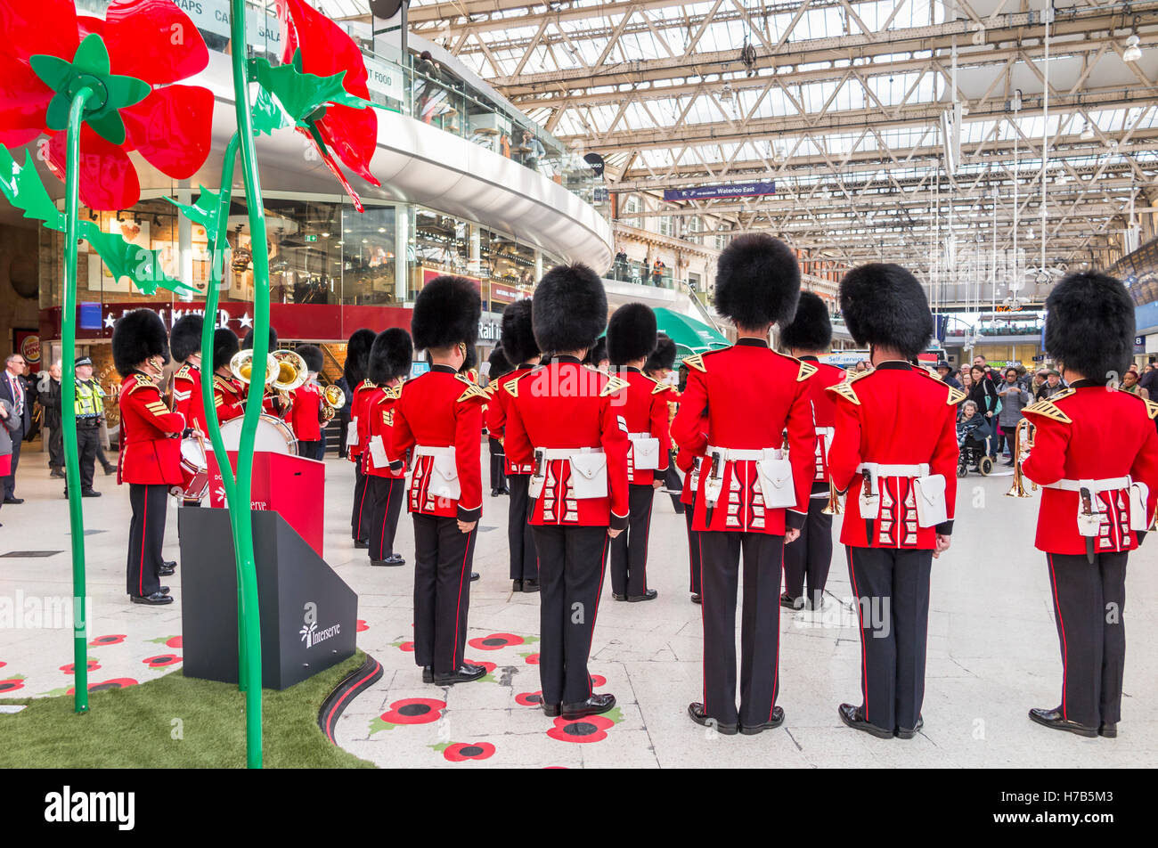 Waterloo Station, London, UK. 3rd November, 2016. The band of the ...