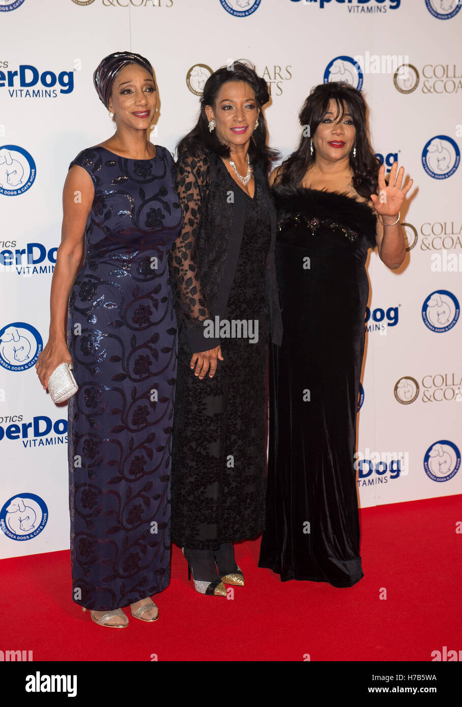 London, UK. 3rd November, 2016. Sister Sledge attends Battersea Dogs ...