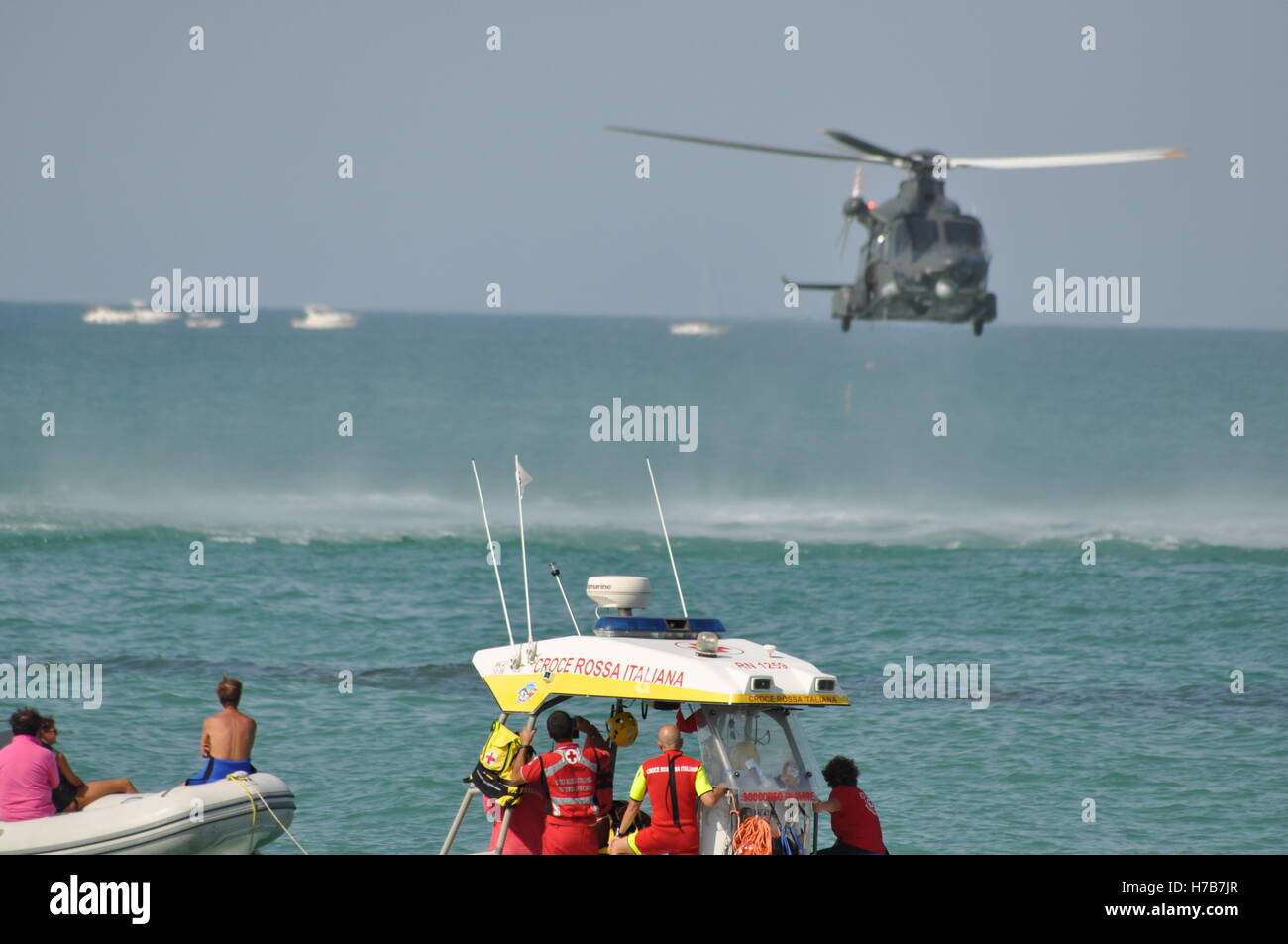 Pesaro Italy - lug 31 2016: The Italian demonstration team Frecce ...