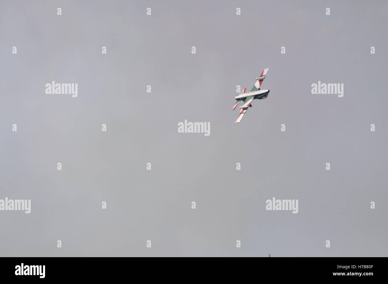 Pesaro Italy - lug 31 2016: The Italian demonstration team Frecce ...