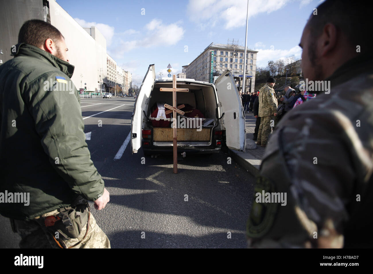 Kiev, Ukraine. 4th Nov, 2016. funeral ceremony for Ukrainian volunteers 'Aydar Battalion ...