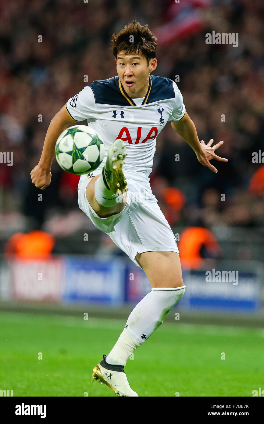 London, UK. 2nd Nov, 2016. Son Heung-Min (Tottenham) Football/Soccer ...
