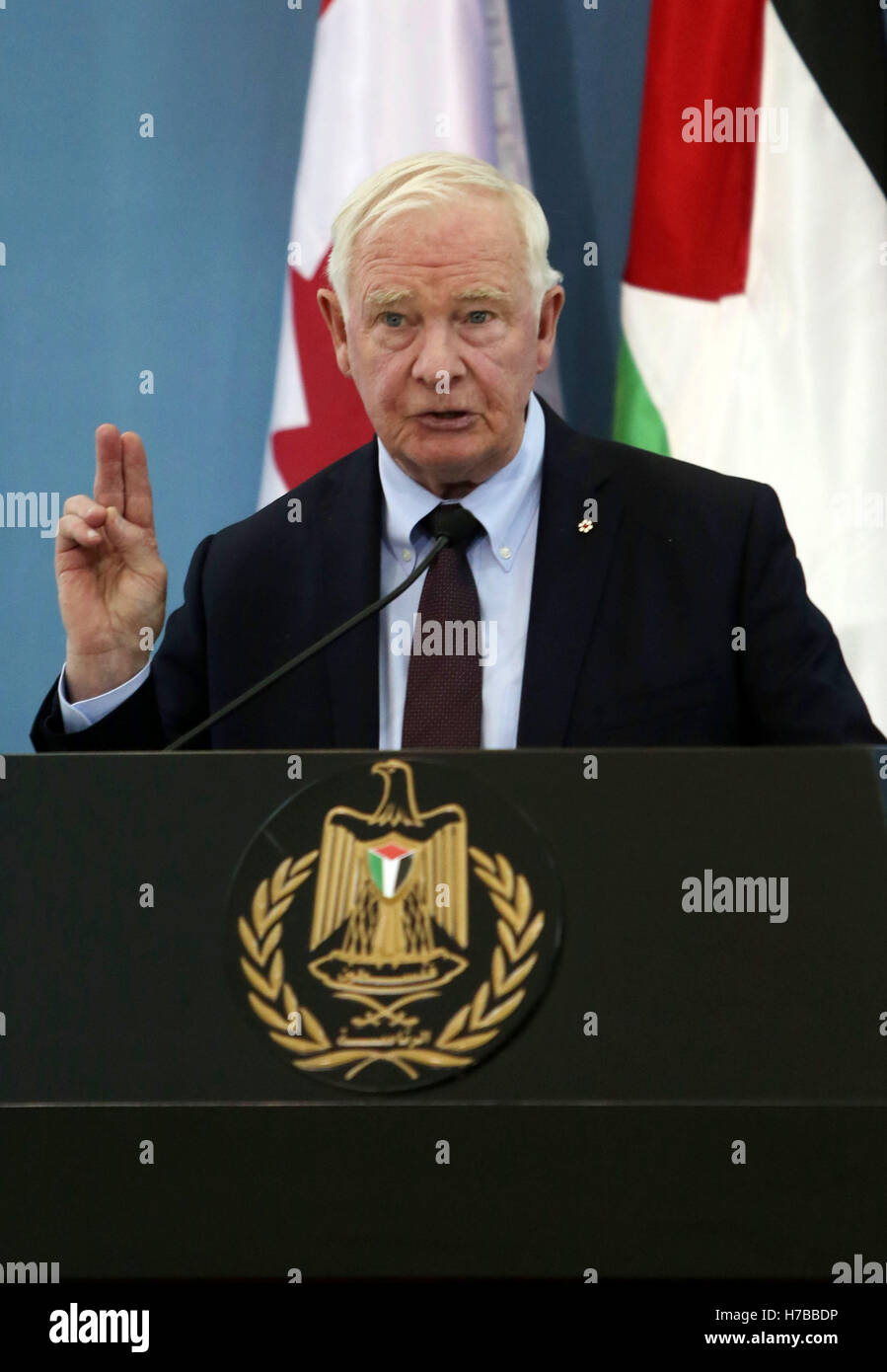 Ramallah, West Bank, Palestinian Territory. 4th Nov, 2016. Canada's Governor General David ...