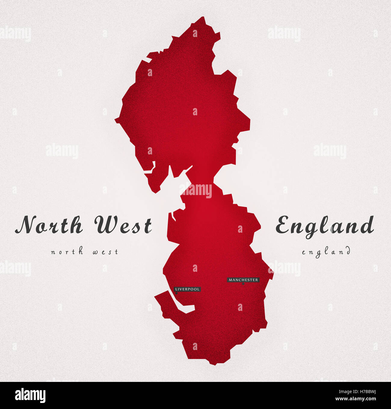 North west uk map hi-res stock photography and images - Alamy
