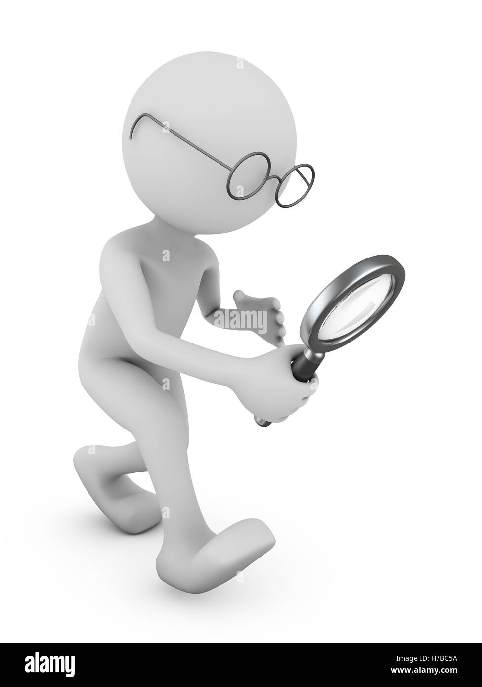3d man magnifying glass red hi-res stock photography and images - Alamy