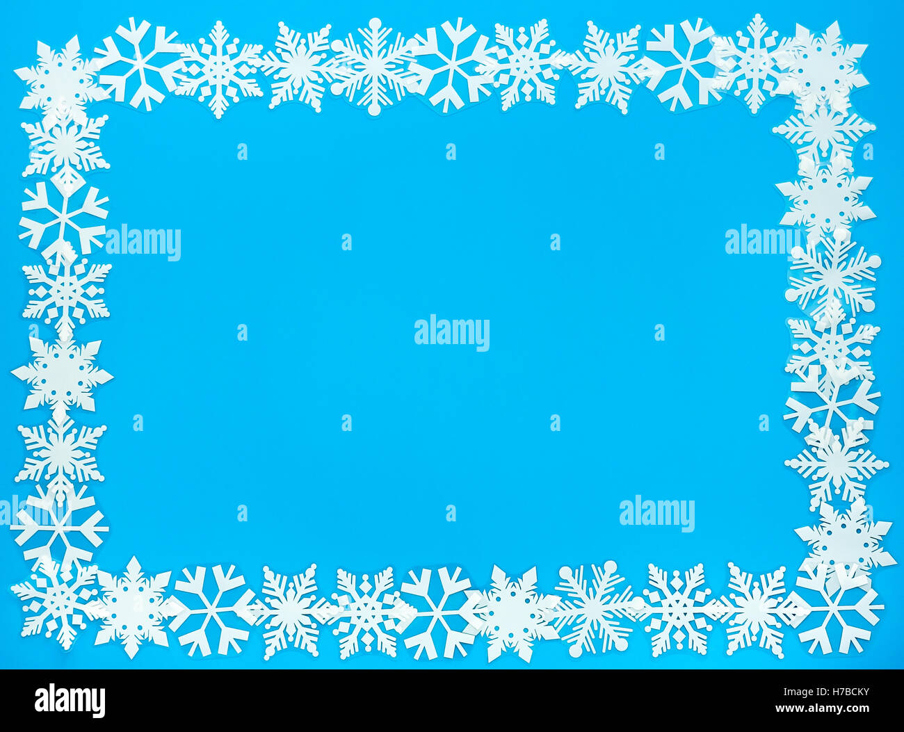 Colorful Snowflakes Border