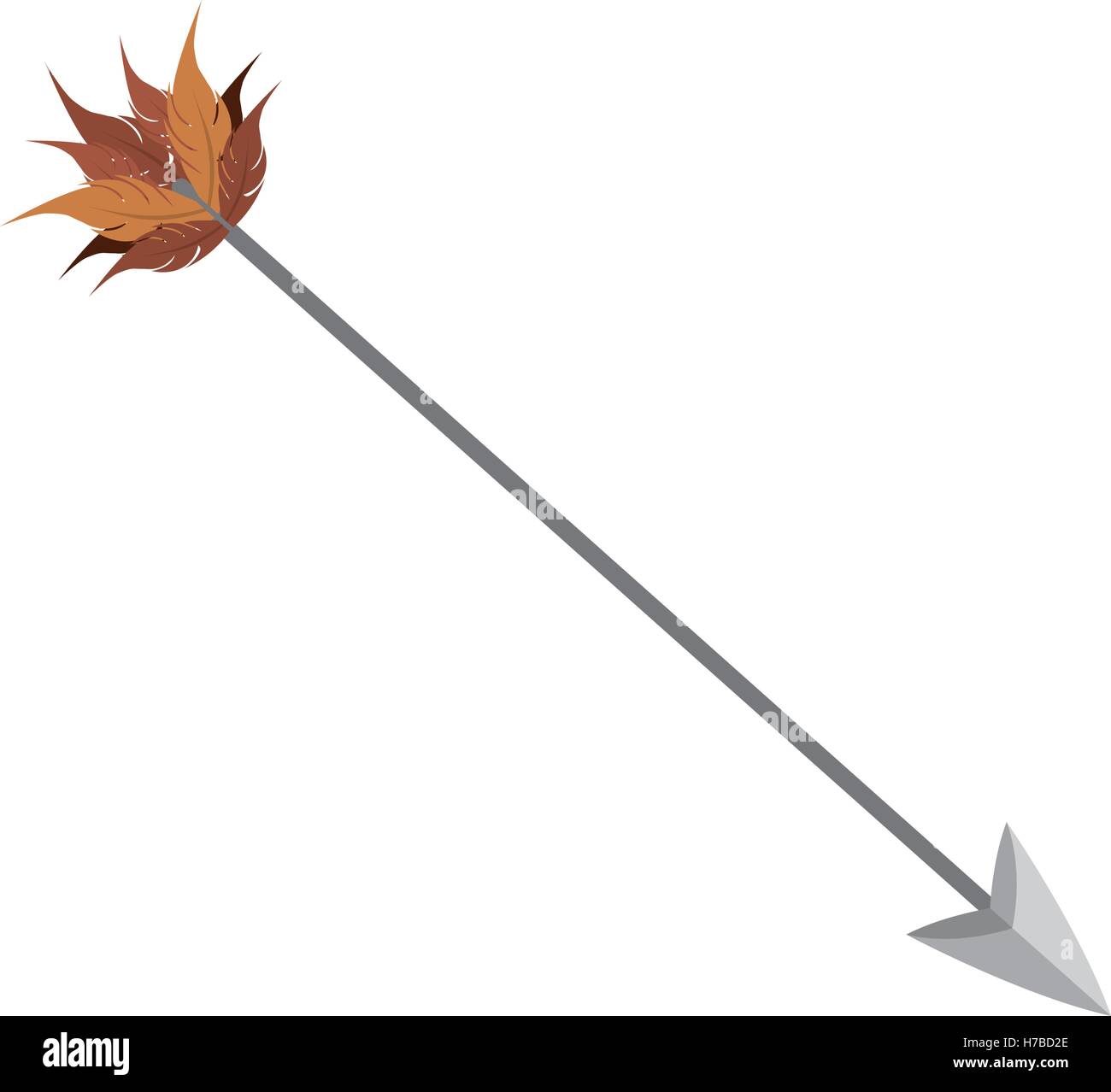 archery weapon arrow icon over white background. vector illustration ...
