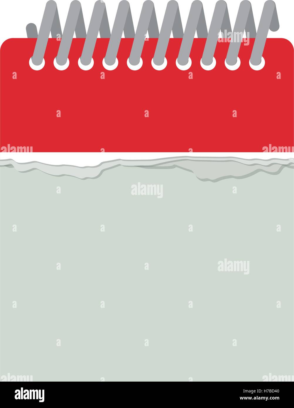 white and red calendar template icon over white background. vector ...