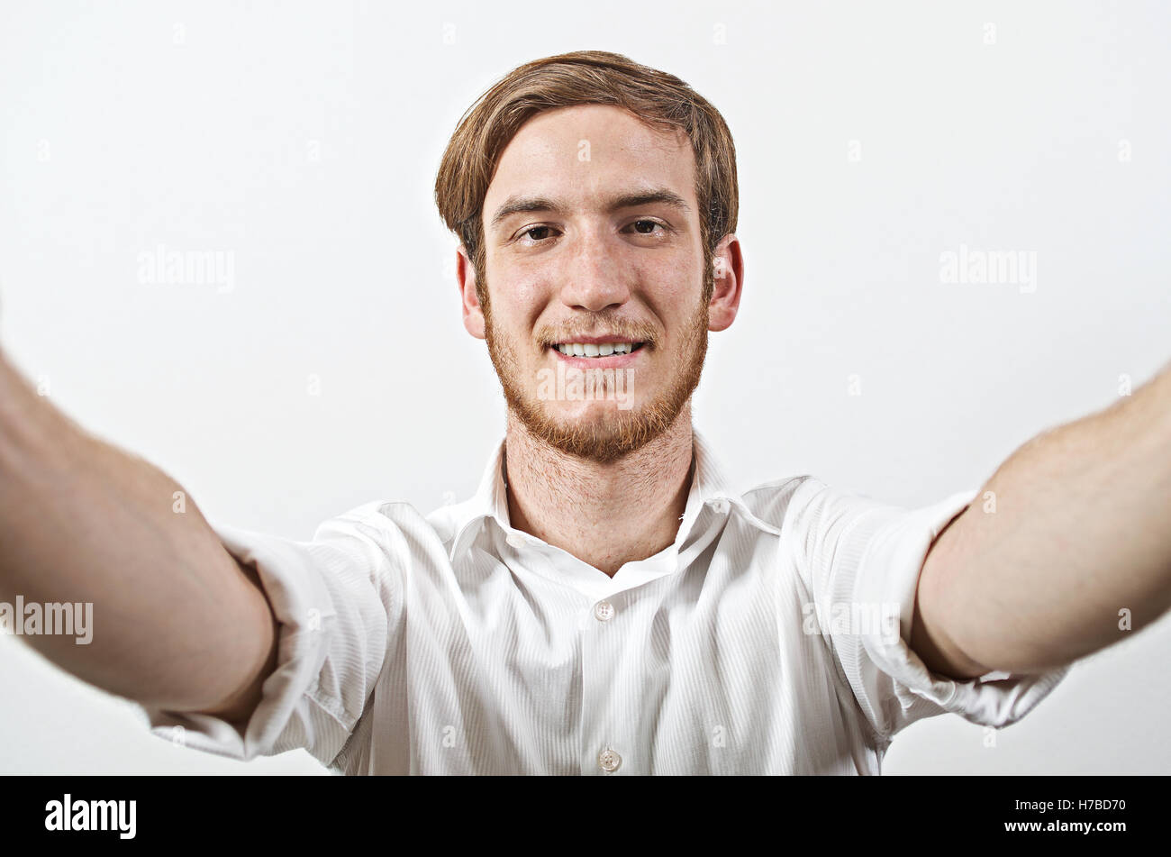 Young man takes selfie portrait hi-res stock photography and images - Alamy